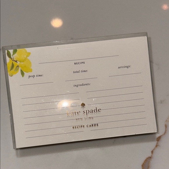 kate spade | Kitchen | Kate Spade Lemon Recipe Cards 4 | Poshmark